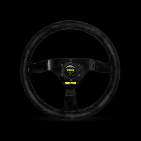 MOMO Steering Wheel (MOD.69 - Black Suede - 350mm - Black Spokes) R191