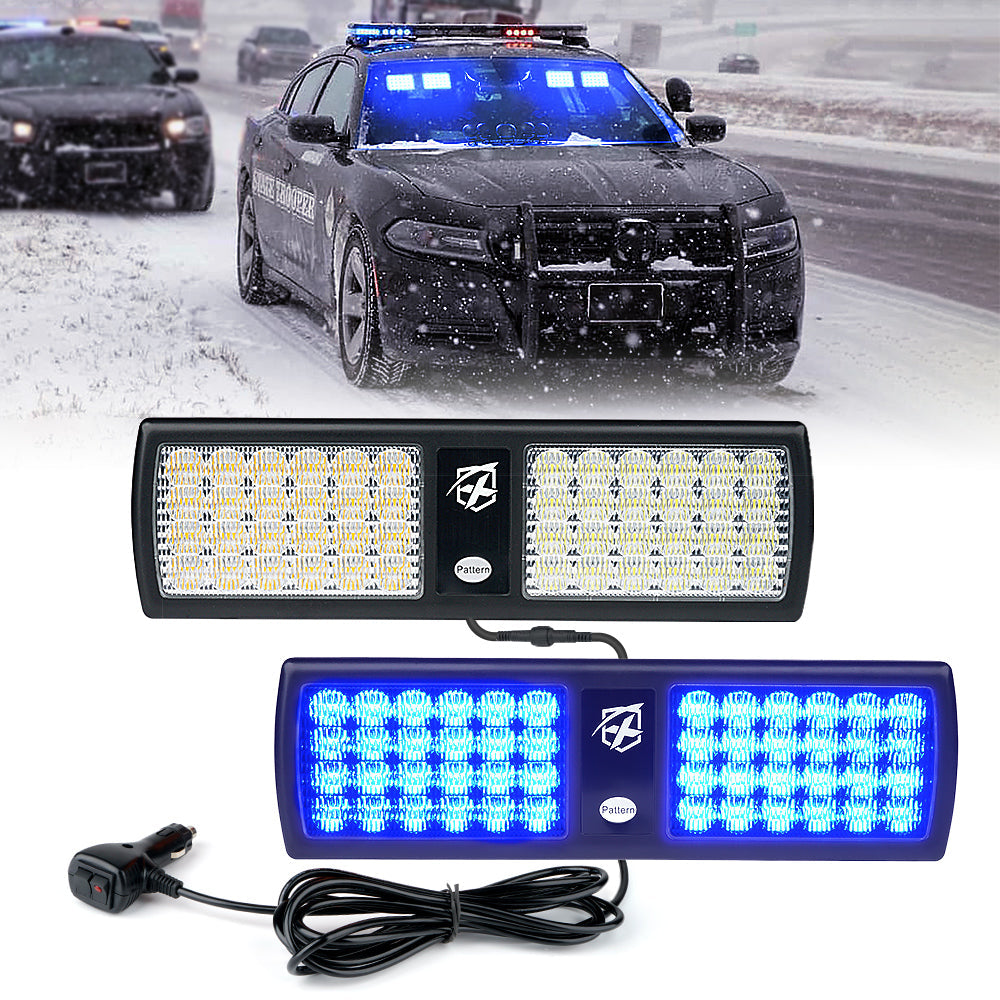 Xprite Agent Series Dual Windshield Sun Visor Strobe Lights