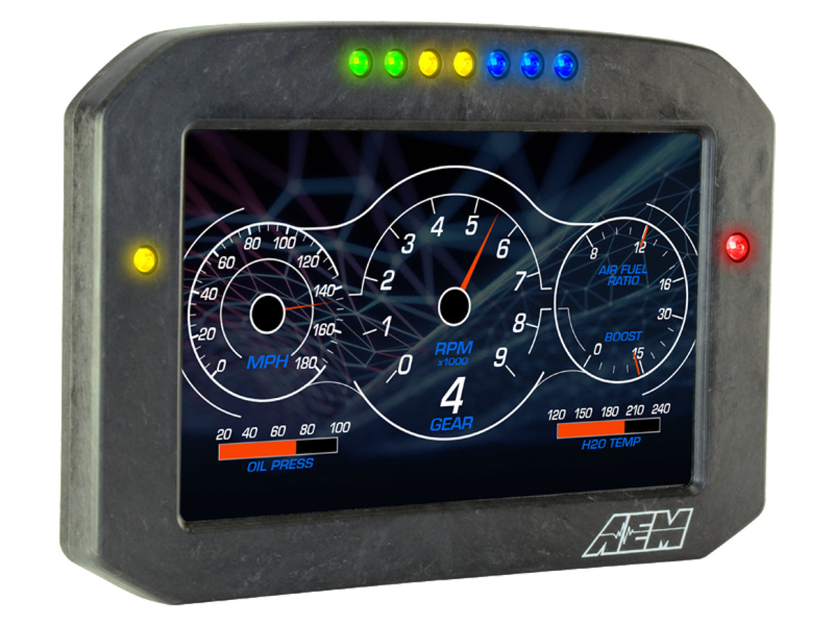 AEM 30-5700F CD-7 Carbon Flat Panel Digital Racing Dash Display - Non-