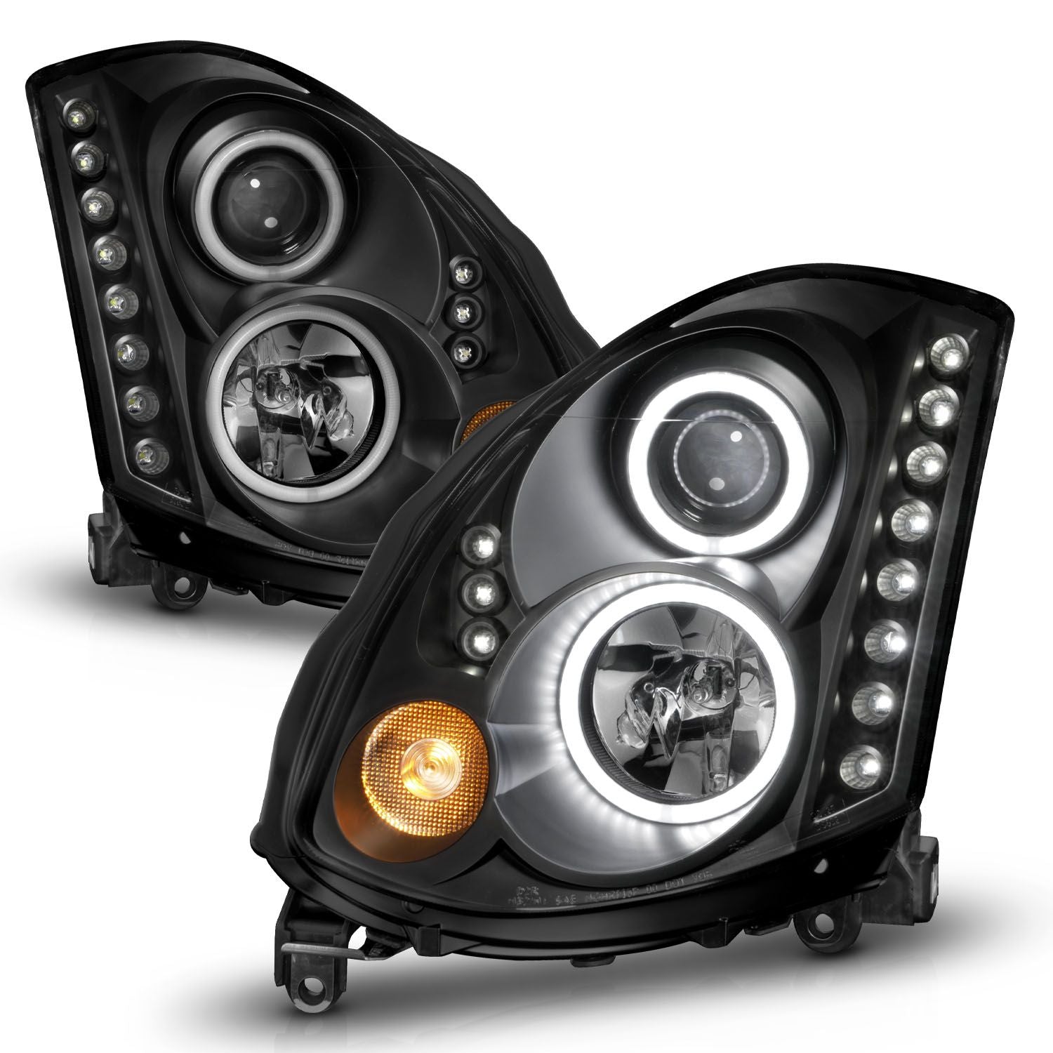 Anzo Projector Headlights Infiniti G35 Coupe w/ HID (03-07) RX LED Hal ...