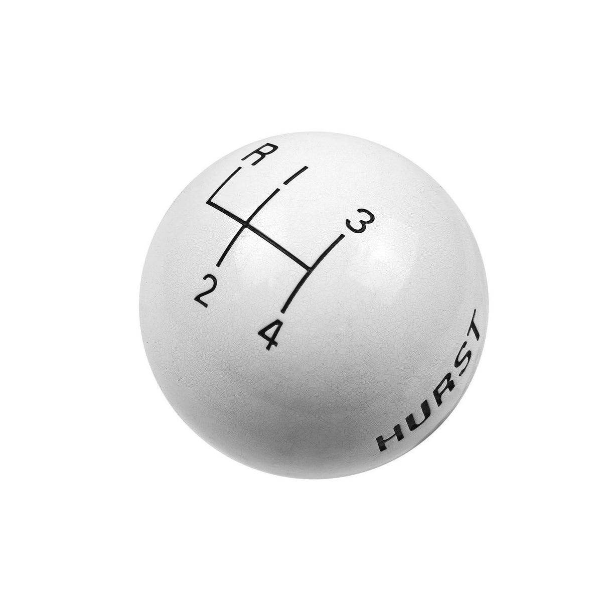 Hurst Shift Knob (4-Speed Upper Left Reverse) [3/8-16 Threads] White o ...
