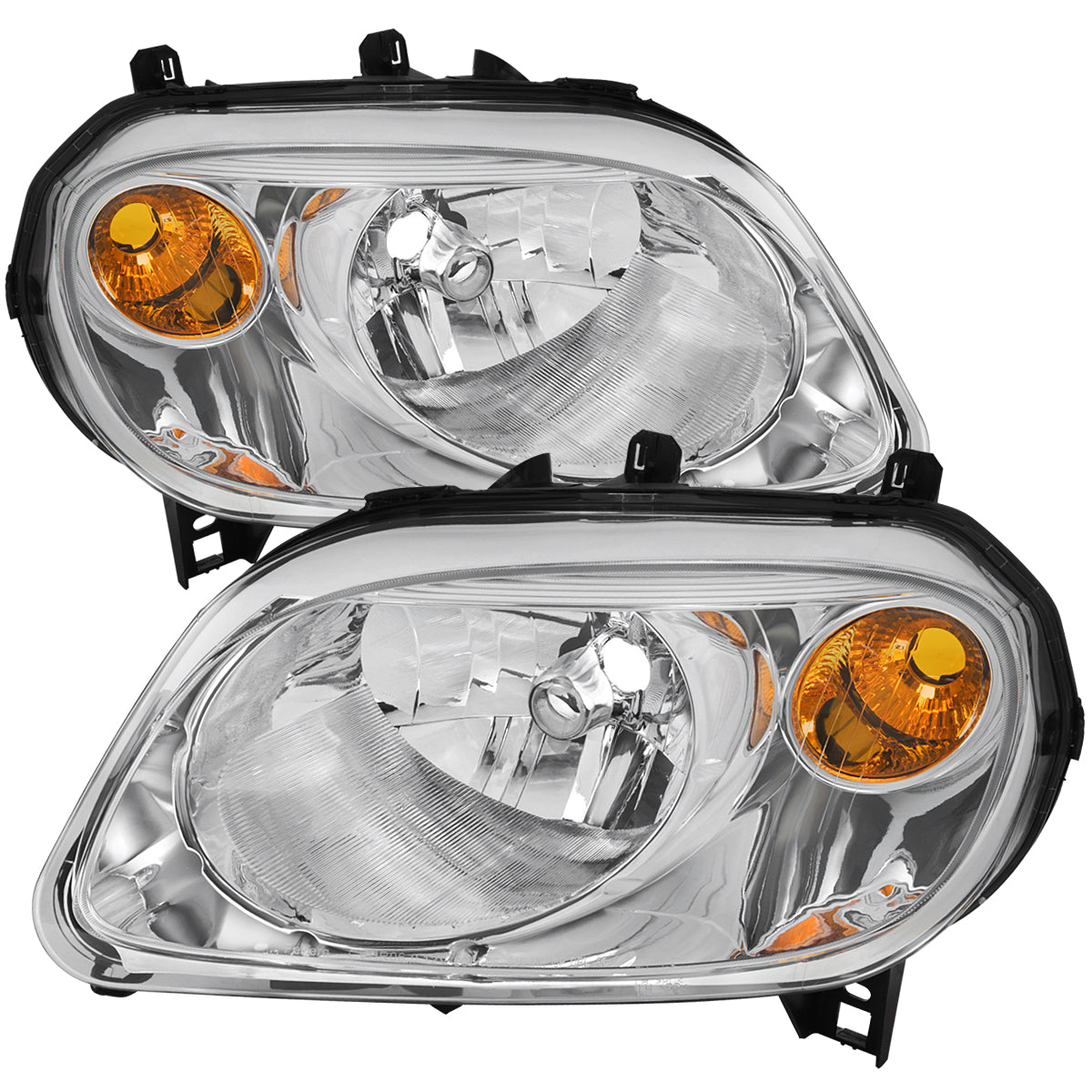Spec-D Headlights Chevy HHR (06-11) Black OEM Replacement w/ Amber Cor