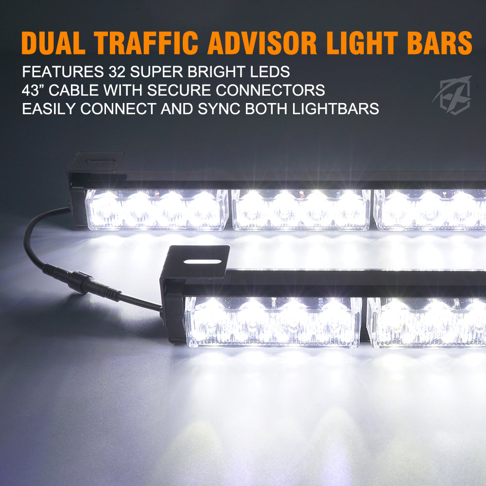 Xprite Contract G1 Series Dual LED Traffic Advisor Strobe Lights - Mul
