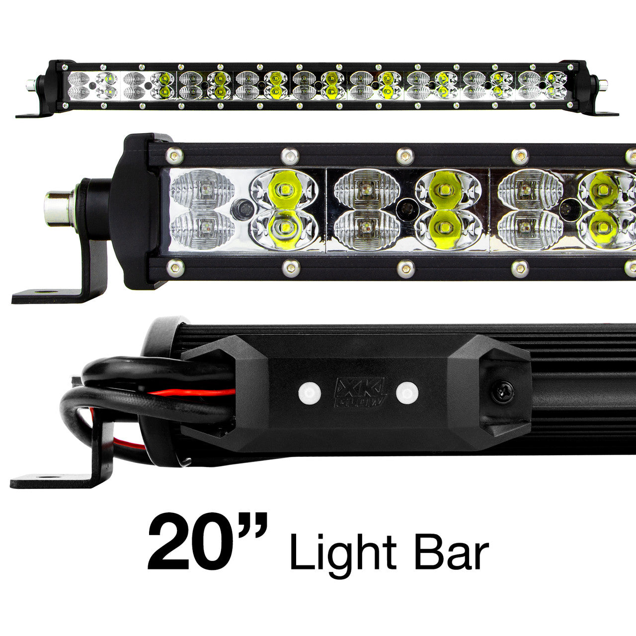 XKGlow RGBW Light Bar High Power Offroad Work/ Hunting Light w/ Built-