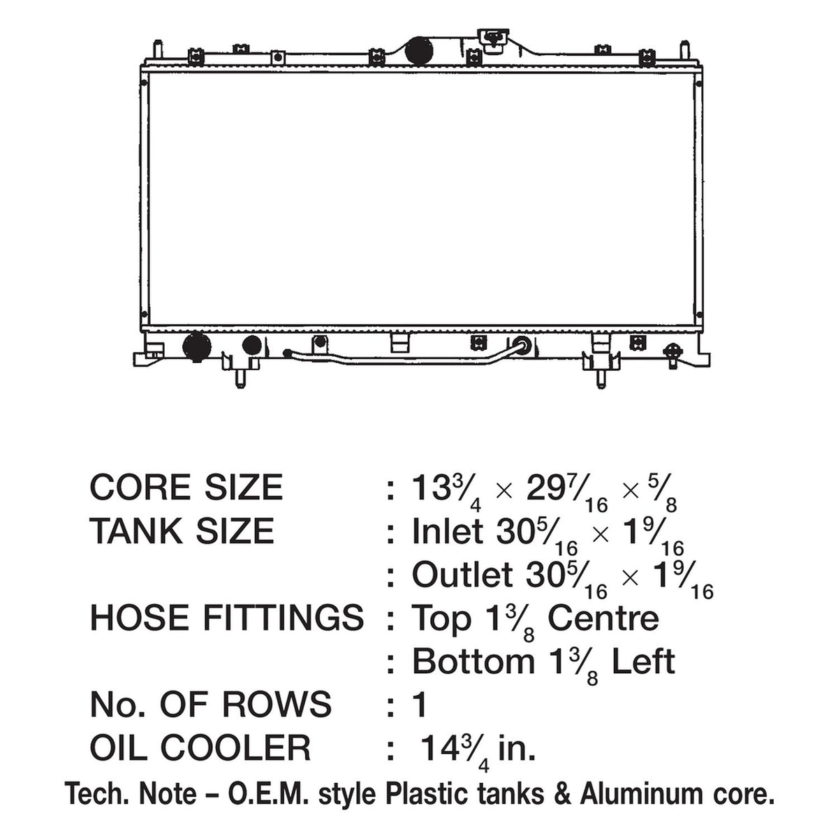 CSF Radiator Mitsubishi Eclipse 3.8L (2006-2012) OEM Replacement w/ Al