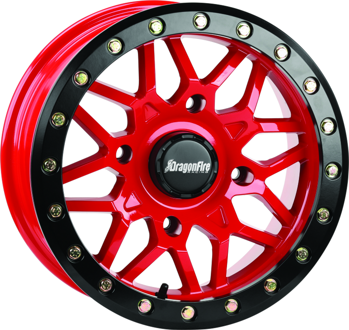 DragonFire Racing Typhon UTV Beadlock Wheels (15X10 4/137 5+5 +0) Blac