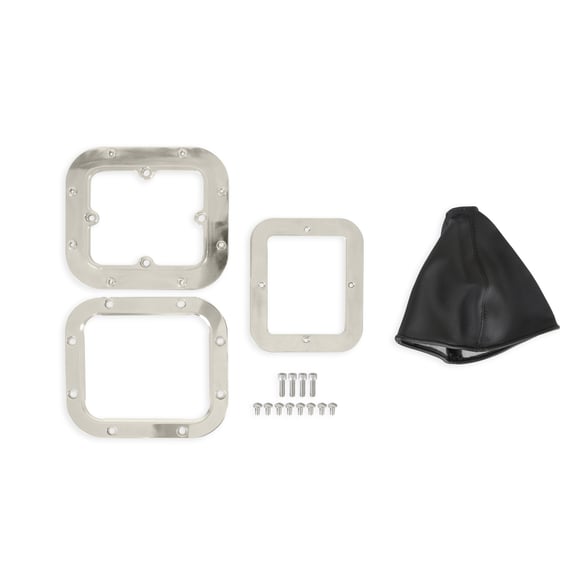 Hurst Billet Shifter Boot & Bezel - Rectangular/ 115000HST - Polished