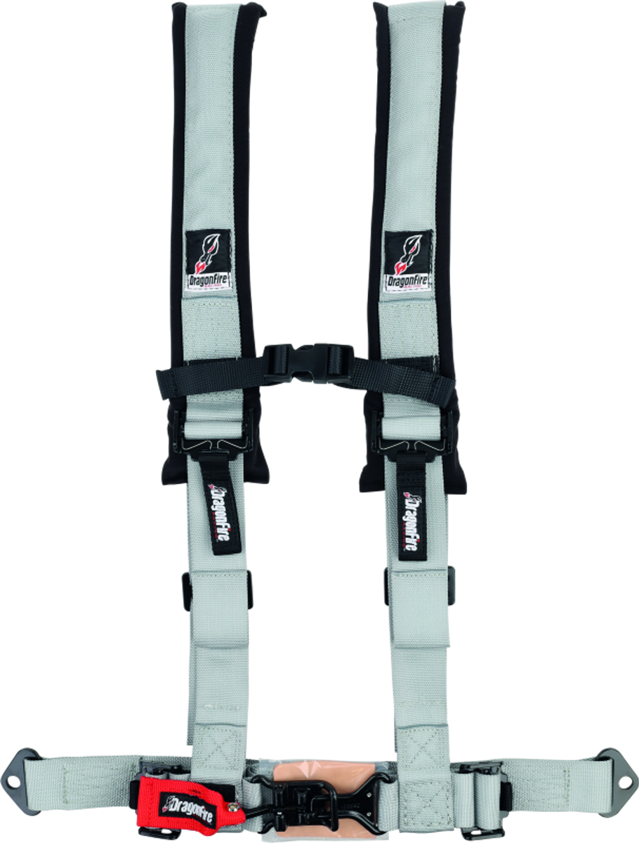 DragonFire Racing ATV Seat Belt Harness [2" or 3" Buckle H-Style] Blac