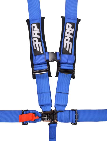 PRP Racing 5.3 Harness (5 Point w/ 3" Belts) - Black/ Red/ Orange/ Blu
