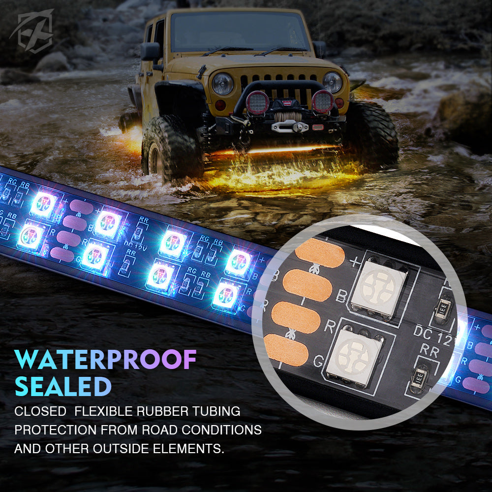 Xprite Dual Row RGB LED Underbody Glow Kit [Rivalry Series] w/ Remote