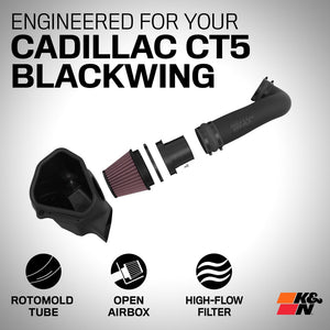 K&N Cold Air Intake Cadillac CT5-V Blackwing V8 6.2L (2022-2024) [Air
