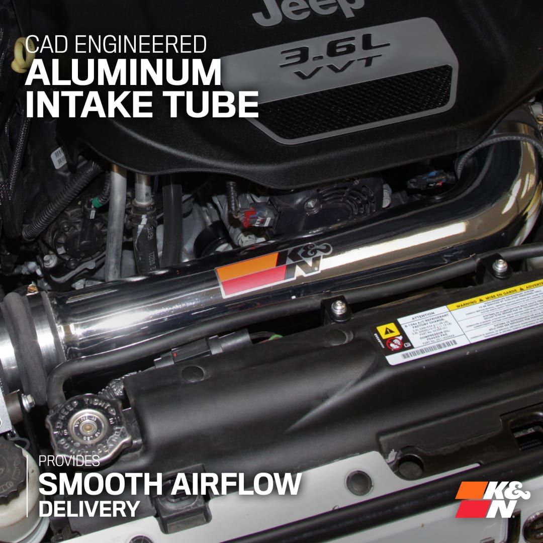 K&N Cold Air Intake Jeep Wrangler JK 3.6L V6 (2012-2018) [77 Series] 7