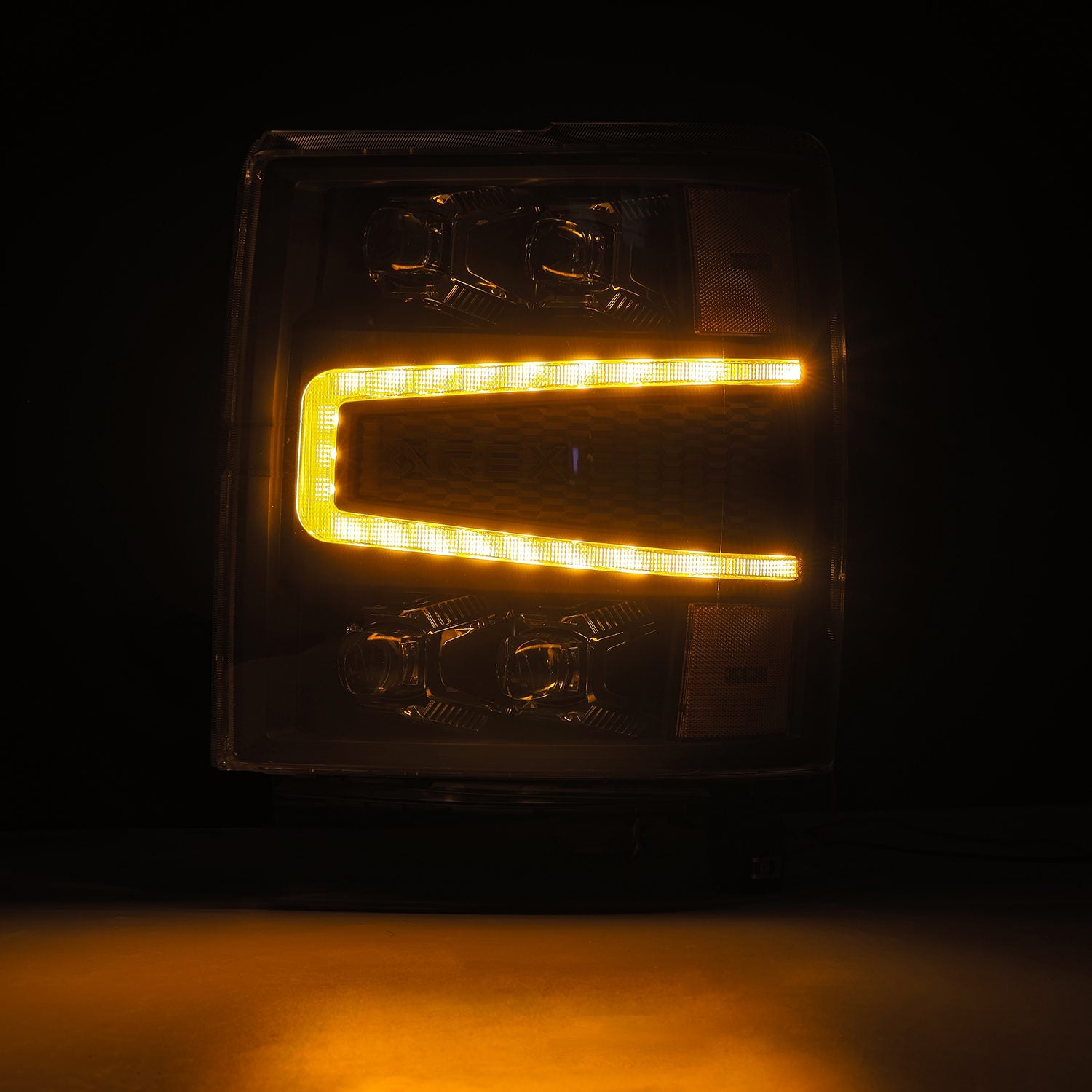 AlphaRex LED Projector Headlights Chevy Silverado 1500 (14-16) [3D Ice