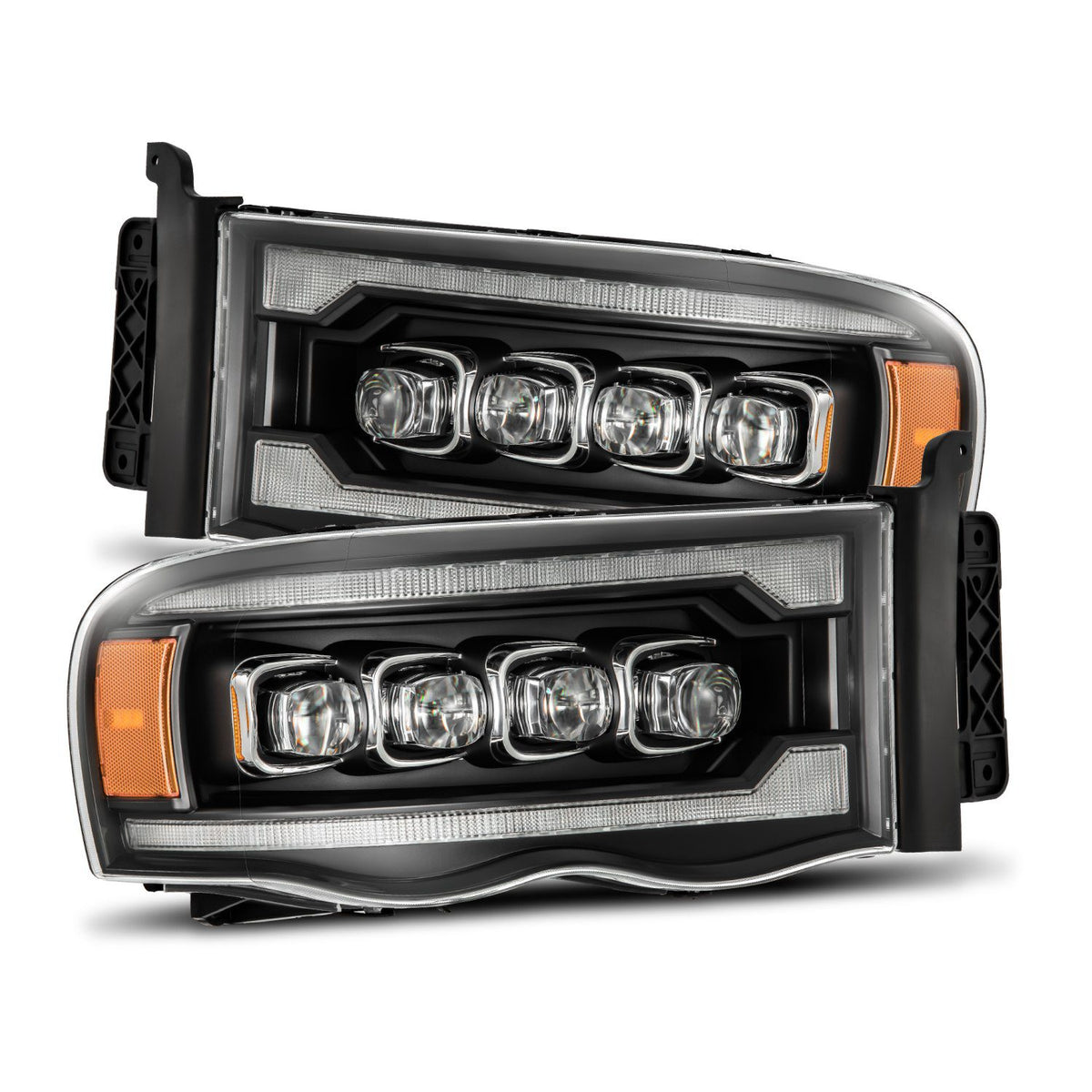AlphaRex LED Projector Headlights Dodge Ram (02-05) [3D Ice-Cube LED