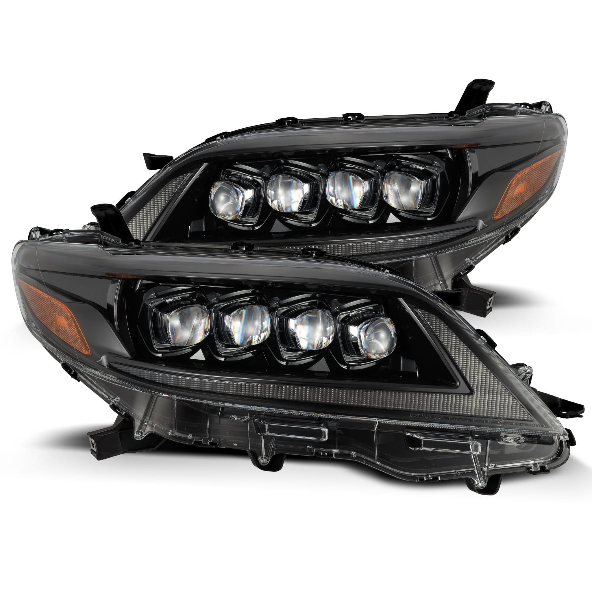 AlphaRex LED Projector Headlights Toyota Sienna (11-20) [3D Ice-Cube L