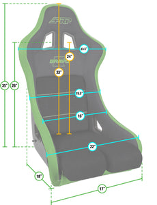 PRP Bravo FIA Composite Bucket Racing Seat [Fixed Back] Multiple Color
