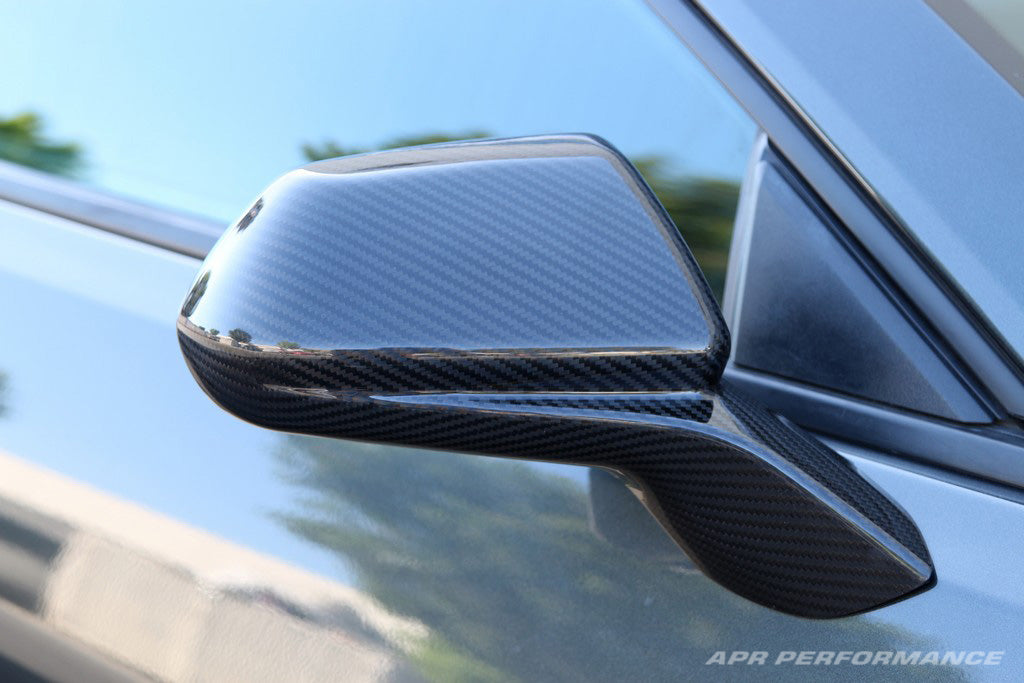 APR Mirror Covers Chevy Camaro (16-23) [Carbon Fiber] Dimming or Non-D