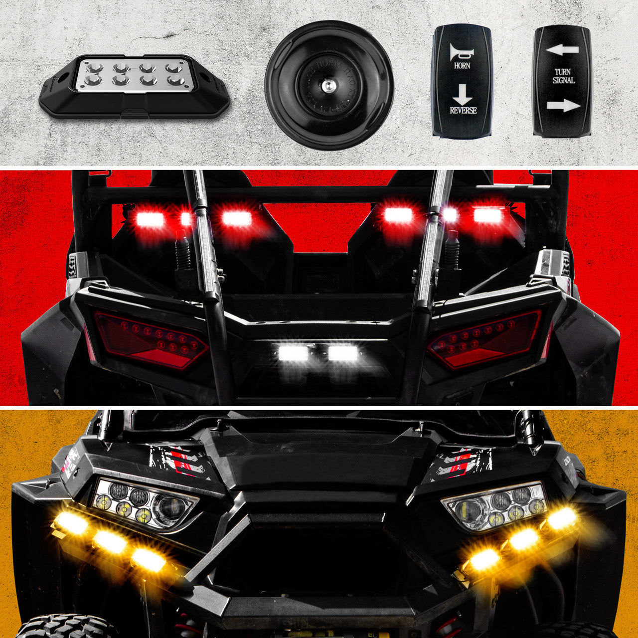 XKGlow Advanced DOT Street Legal Conversion Signal Light + Horn Kit fo