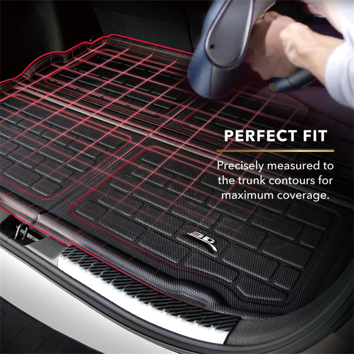 3D MAXpider Cargo Liner Polestar 2 (2021-2024) Kagu Black Rubber - Fro ...