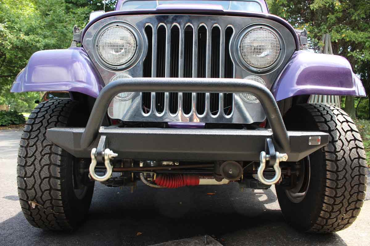 Fishbone Offroad Piranha Front Bumper Jeep Wrangler CJ7 (76-94) [w/ Tu