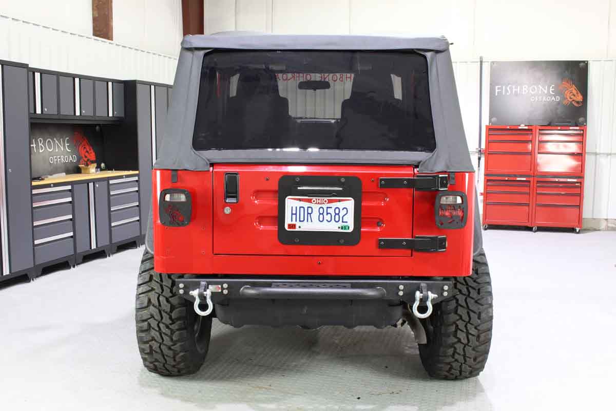Fishbone Offroad Piranha Rear Bumper Jeep Wrangler YJ (87-96) TJ (97-0