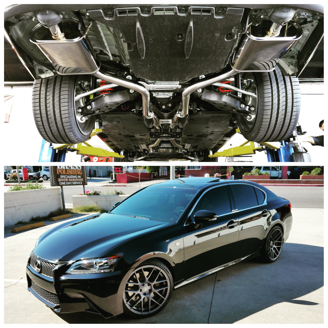 Invidia Q300 Exhaust Lexus GS350 (13-16) Dual Muffler Axle Back HS12LG