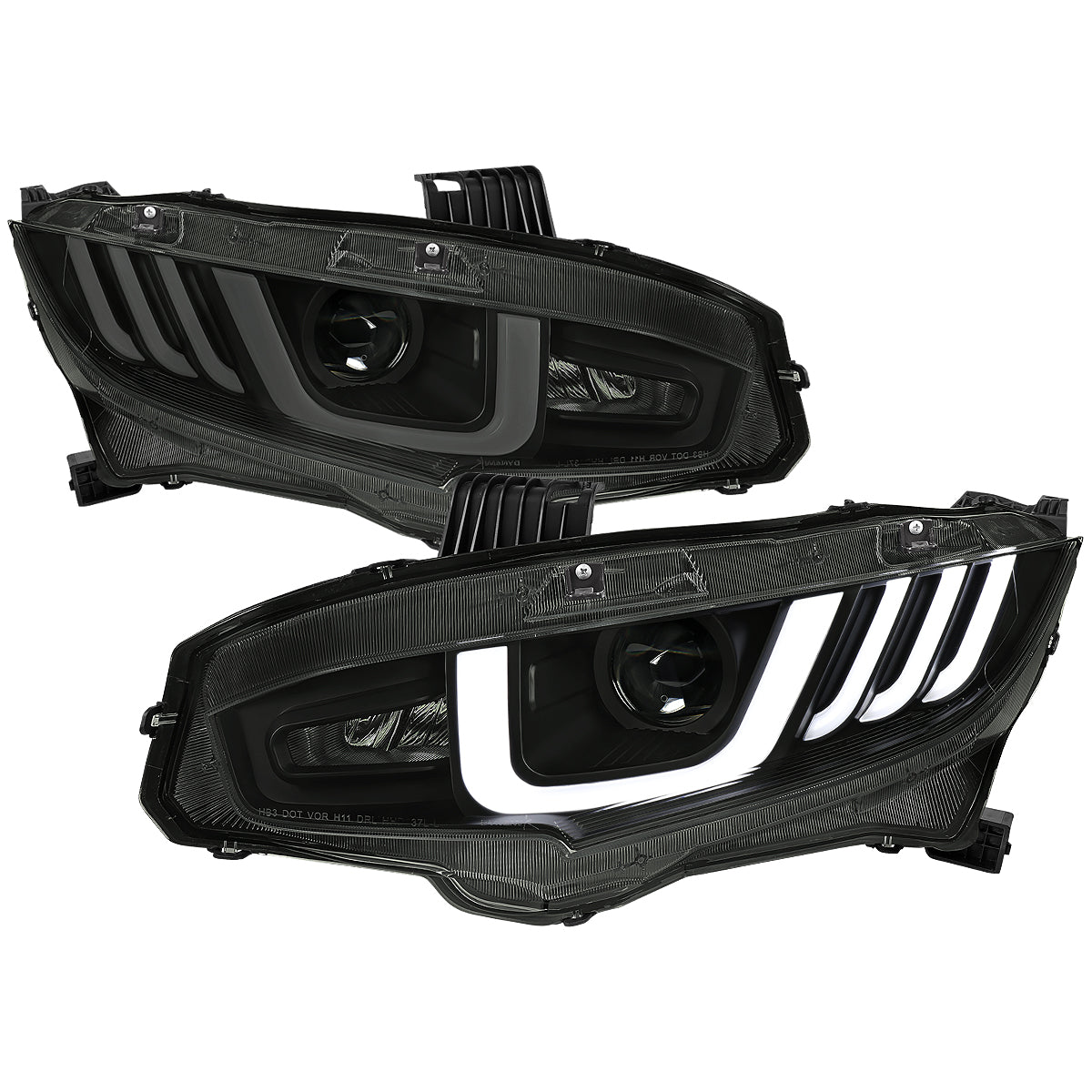 Spec-D Projector Headlights Honda Civic Type-R FK8 (2017-2021) LED Bar