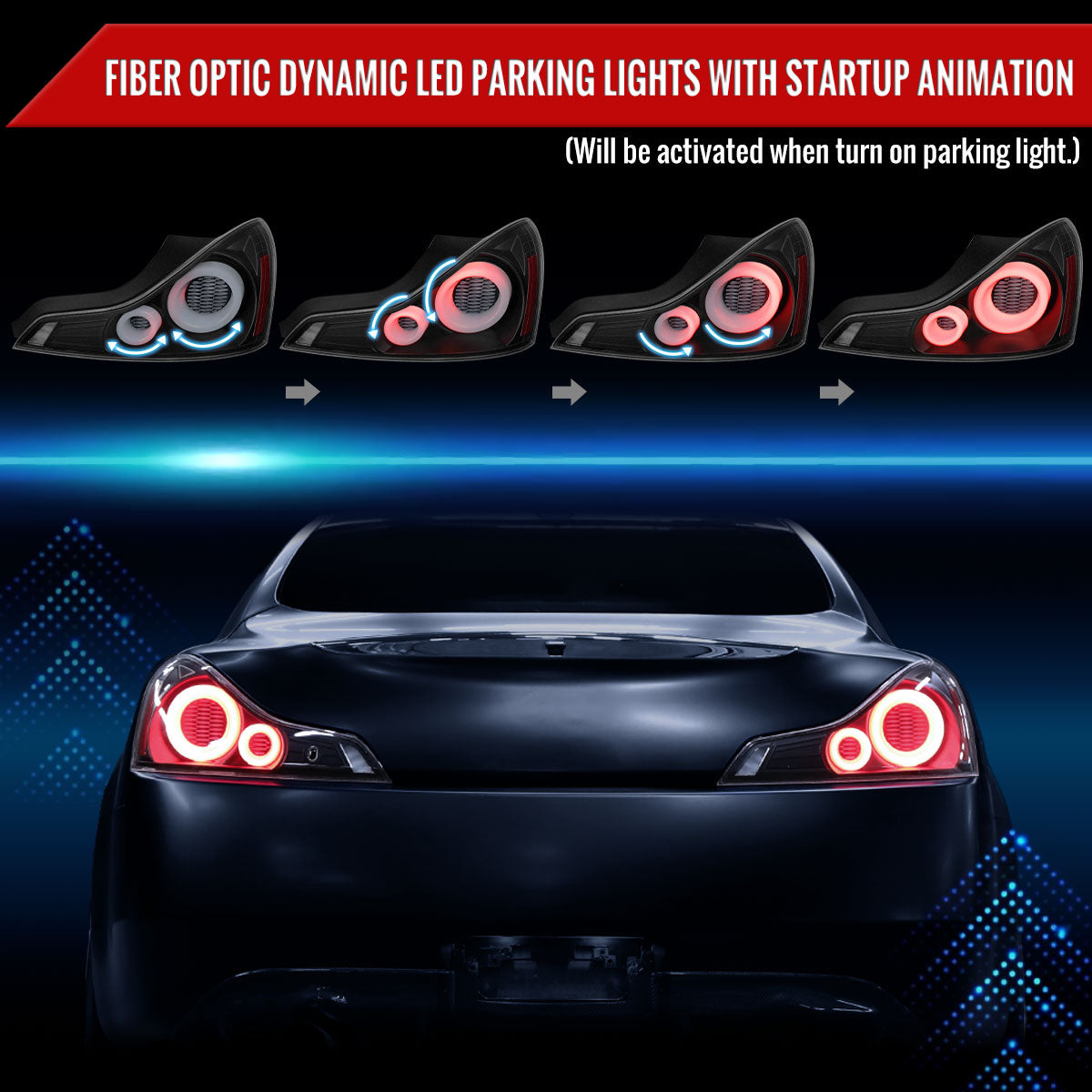 Spec-D LED Tail Lights Infiniti G37 Coupe / Q60 Coupe (08-15) Full LED