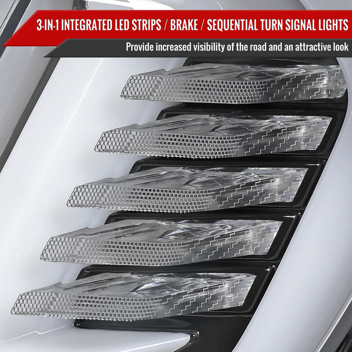 Spec-D Tail Lights Ford Mustang S550 (2015-2023) Full LED Sequential B