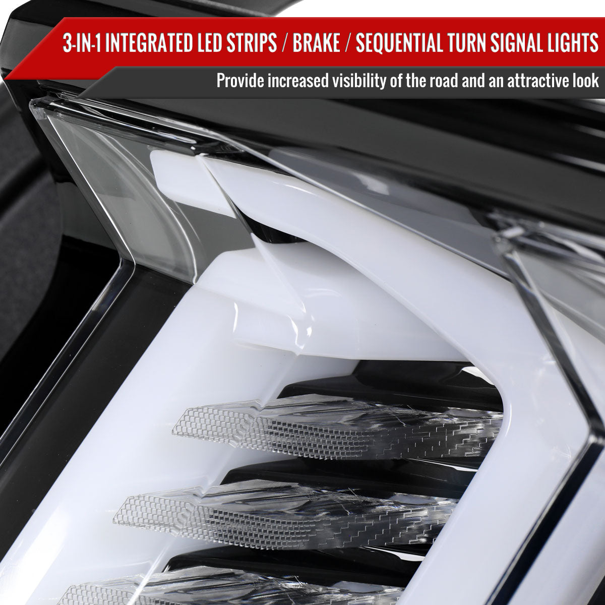 Spec-D Tail Lights Ford Mustang S550 (2015-2023) Full LED Sequential B