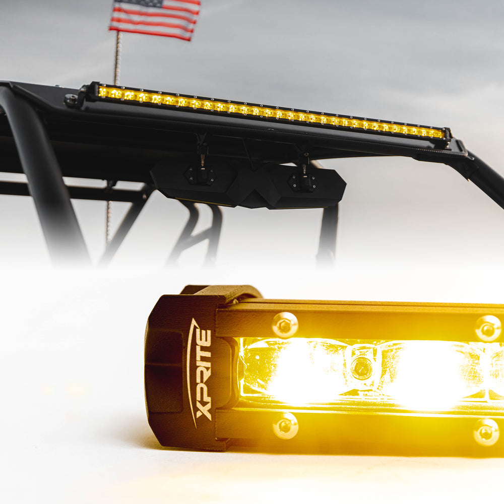 Xprite LED Light Bar [Yellow Flood Beam] Ultra Thin Astro Series