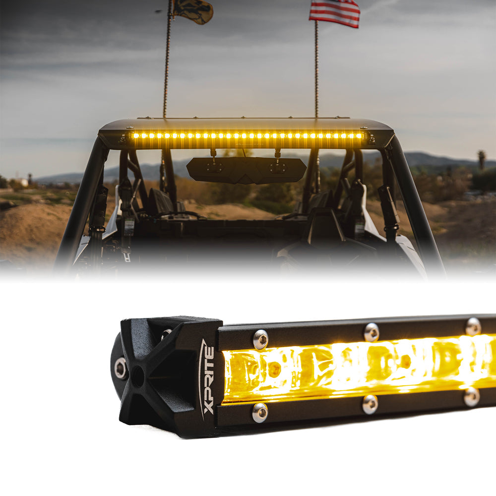 Xprite LED Light Bar [Yellow Flood Beam] Ultra Thin Astro Series