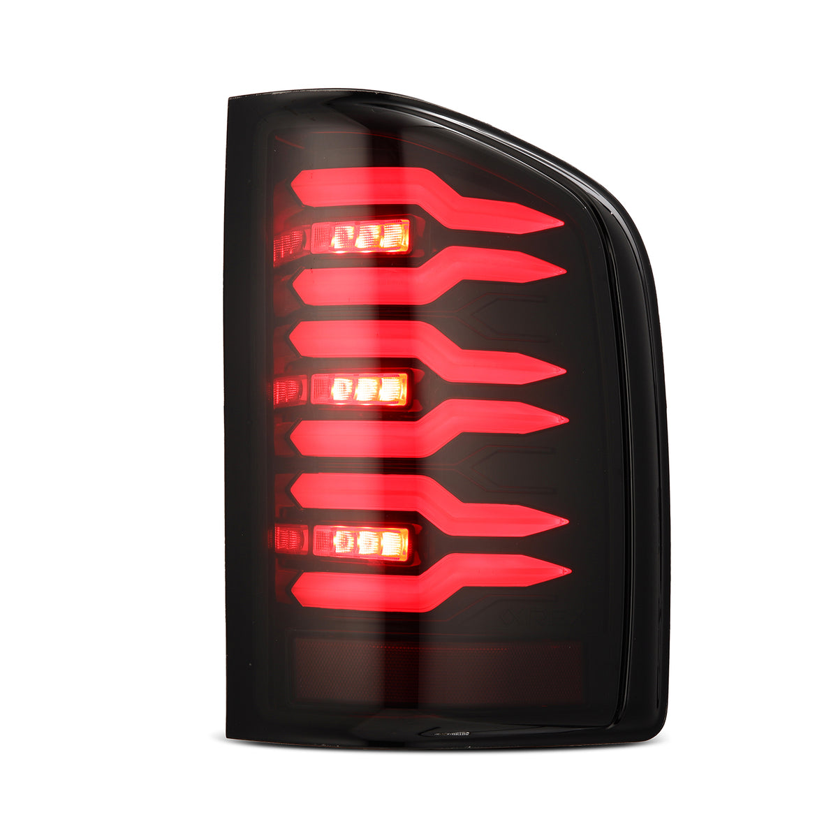 AlphaRex LED Tail Lights Chevy Silverado (07-13) LUXX Series - Black
