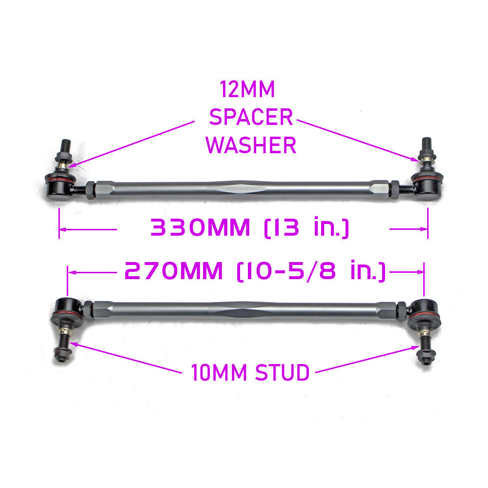 Godspeed Sway Bar End Links Audi TT & Quattro TT (2000-2015) Front Pai