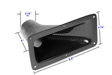 APR Universal Brake Air Inlet Duct w/ Flange [2x2 Carbon Fiber] 7.5" X