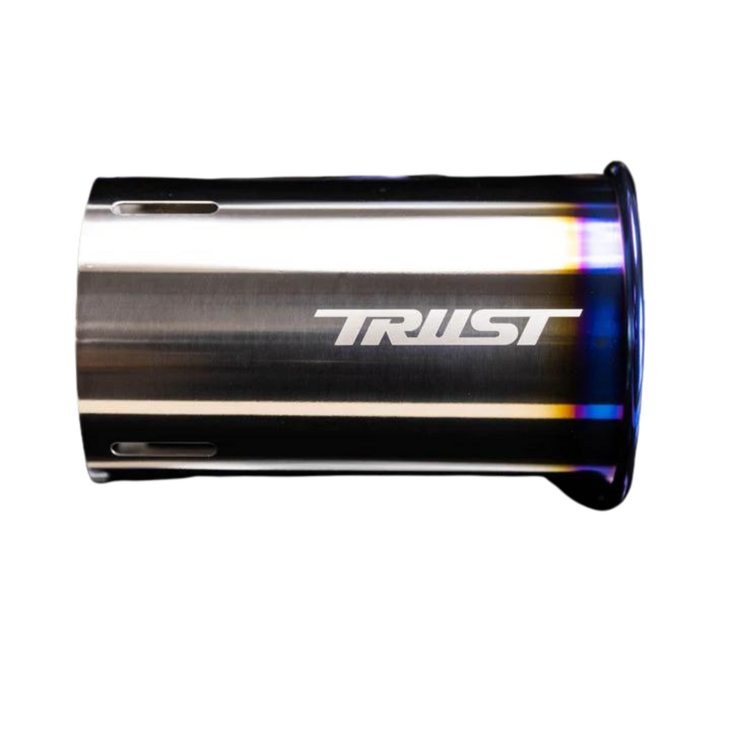 GReddy Titanium Rolled Tip-Burnt-Ti (L 190mm x 115mm) Catback - TRUST