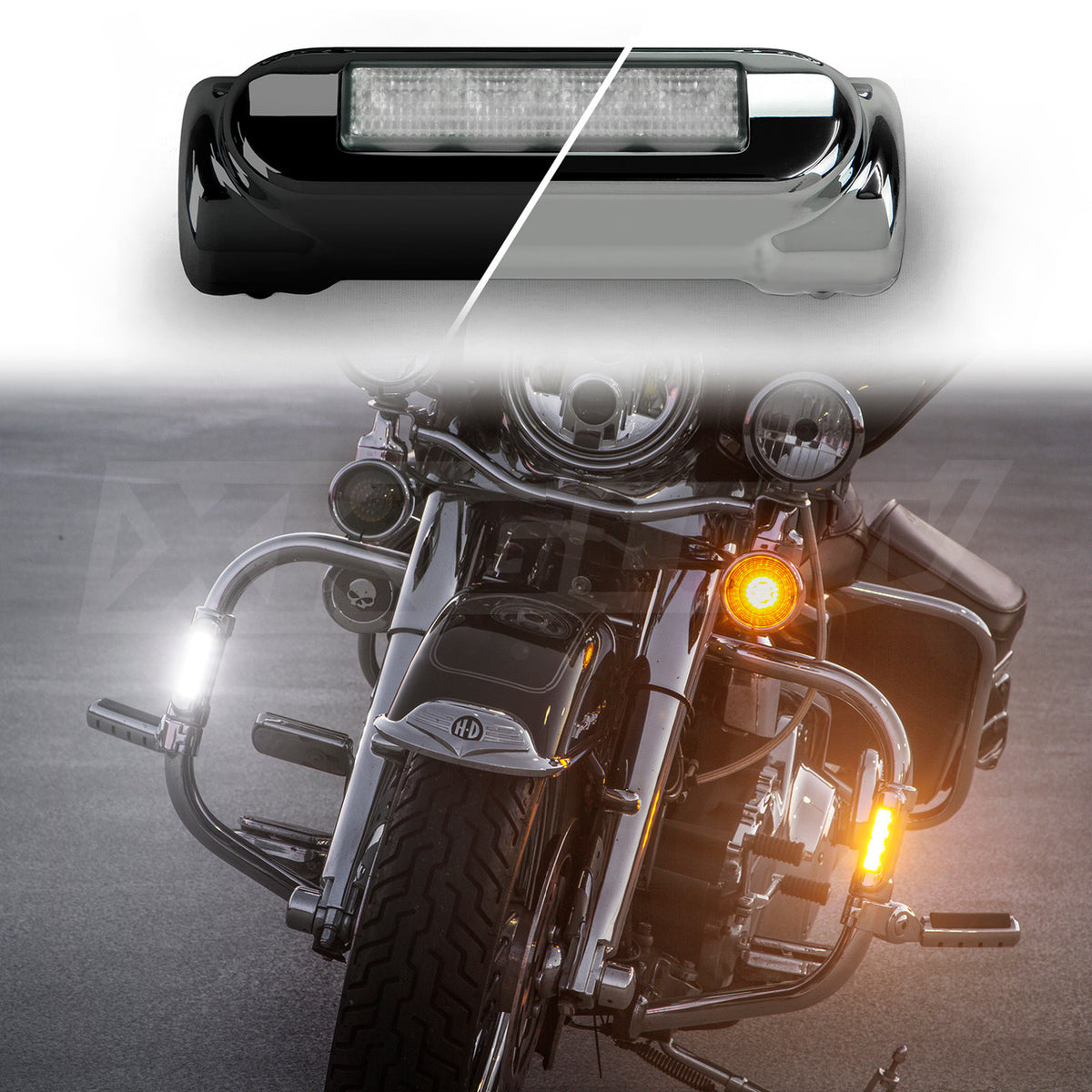XKGlow Motorcycle Highway Bar Switchback Driving Lights DRL Turnsignal