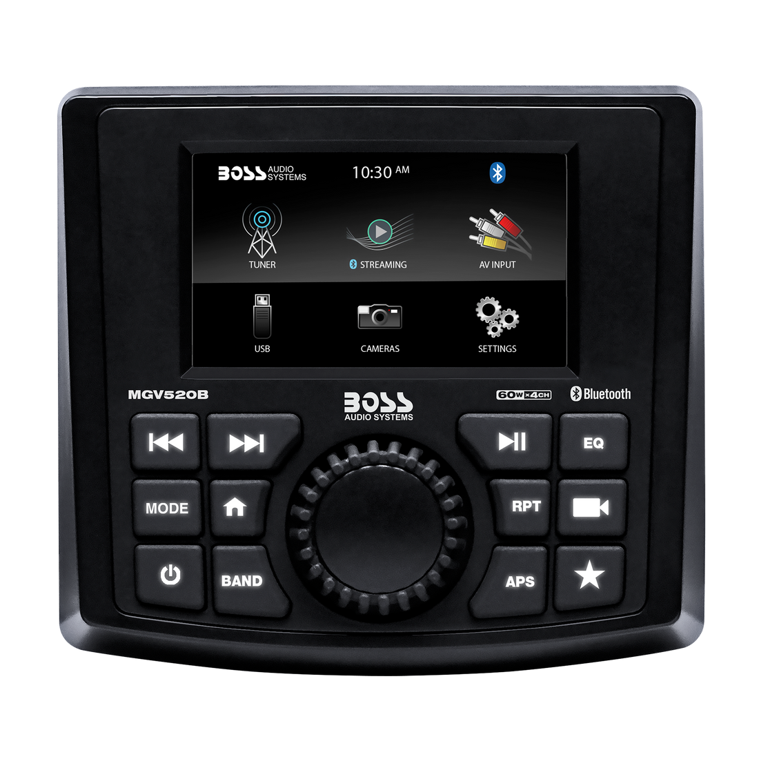 Boss Audio Systems Weatherproof Marine Gauge Receiver with Bluetooth,