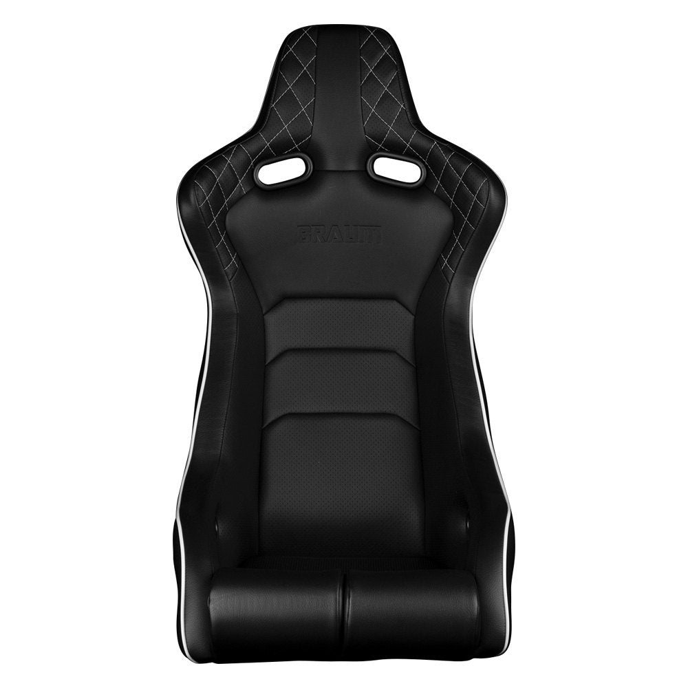 BRAUM Venom-X Fixed Back Bucket Seat [Black Diamond] White or Red Stit