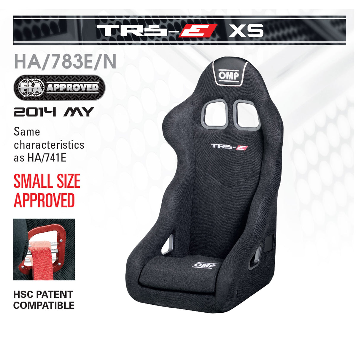 OMP TRS-E XS Tubular Steel Racing Seats (Black) Fixed Back