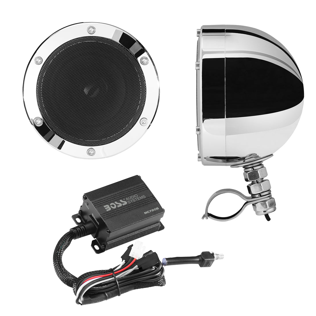 Boss Audio Systems MC720B Motorcycle & ATV Speaker System - Bluetooth,
