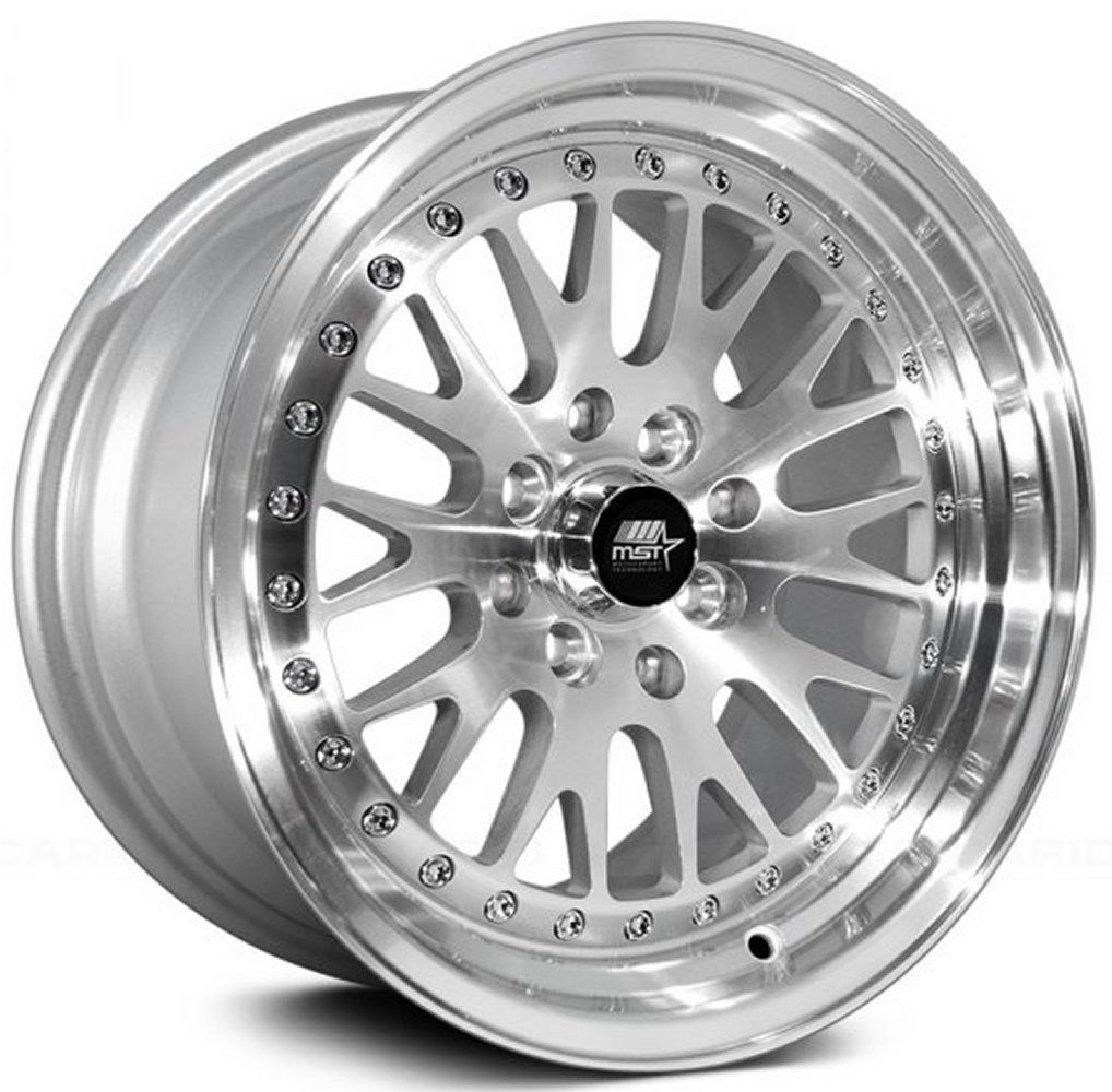MST MT10 Wheels (17x9 5x100/5x114.3 +20 Offset) Silver w/ Machined Fac