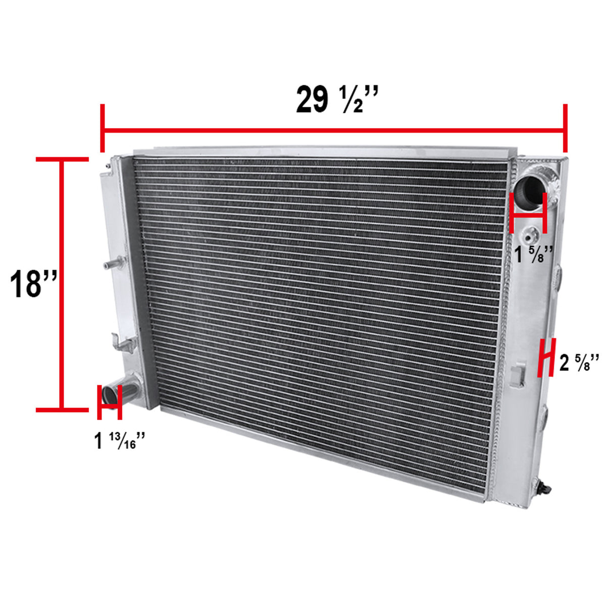 Spec-D Aluminum Radiator Ford Mustang V8 SN95 (1997-2004) Dual Row Cor