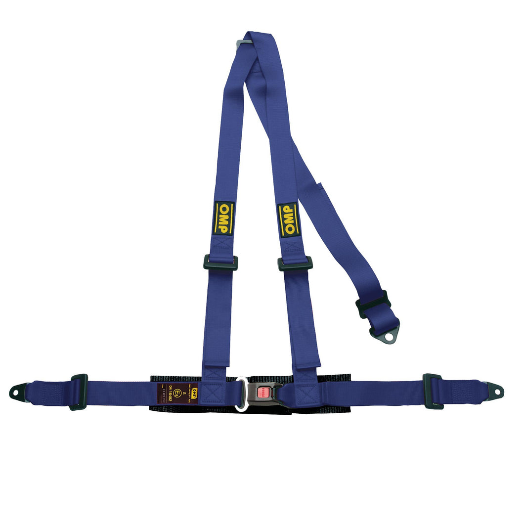 OMP Road Series Racing Harness [Blue / Black / Red] 3 or 4 Point