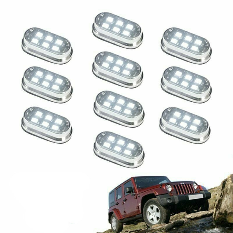 XKGlow Ultrabright 60 White LED Remote Fender Rock Light Kit - 10 or 1