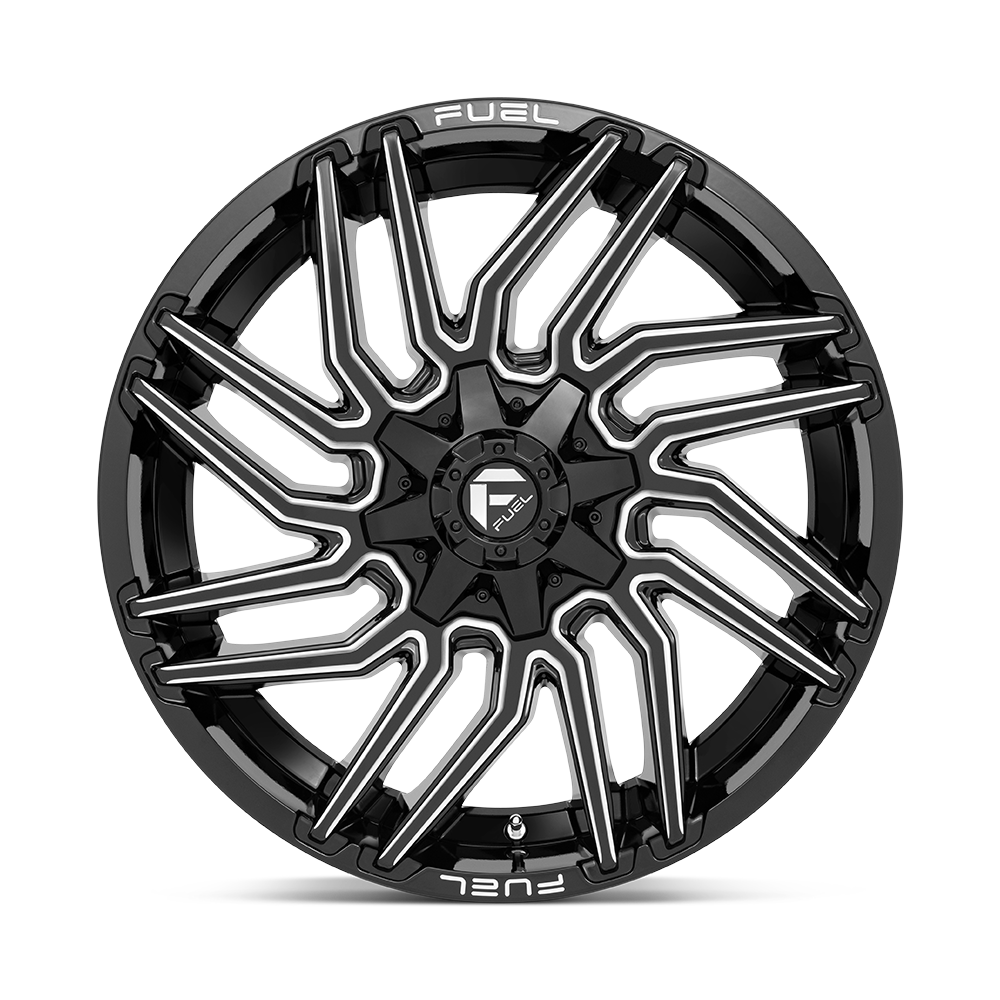 Fuel Typhoon 22x10 Cast Aluminum Wheels - Matte Black / Gloss Black