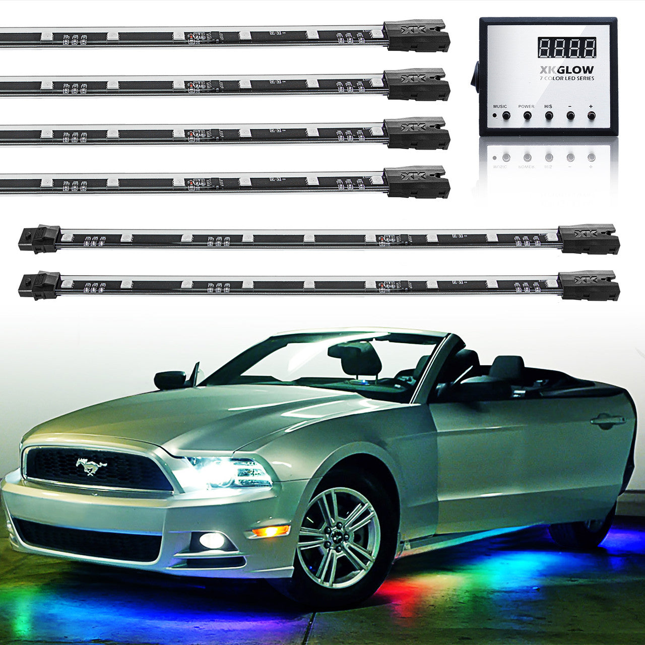 XKGlow Tubes 3 Million Color LED Accent Light Car/ Truck Kit - LED tub