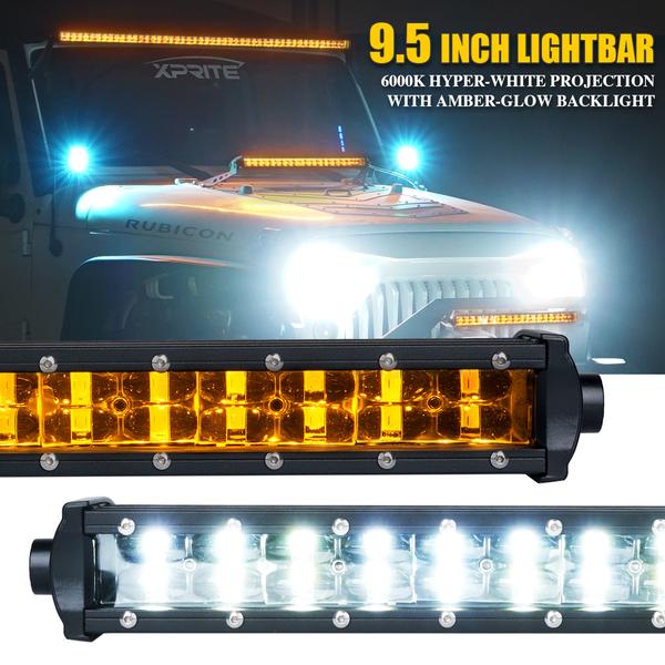 Xprite LED Light Bar with Amber Backlight (Double Row) Sunrise Series