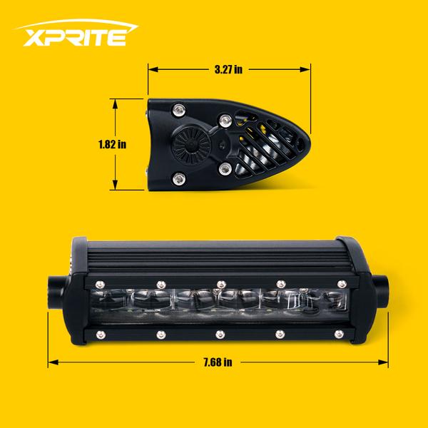 Xprite LED Light Bar with Amber Backlight (Double Row) Sunrise Series