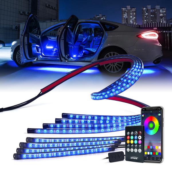 Xprite LED RGB Underbody Glow Kit Fusion Series with Remote Control an